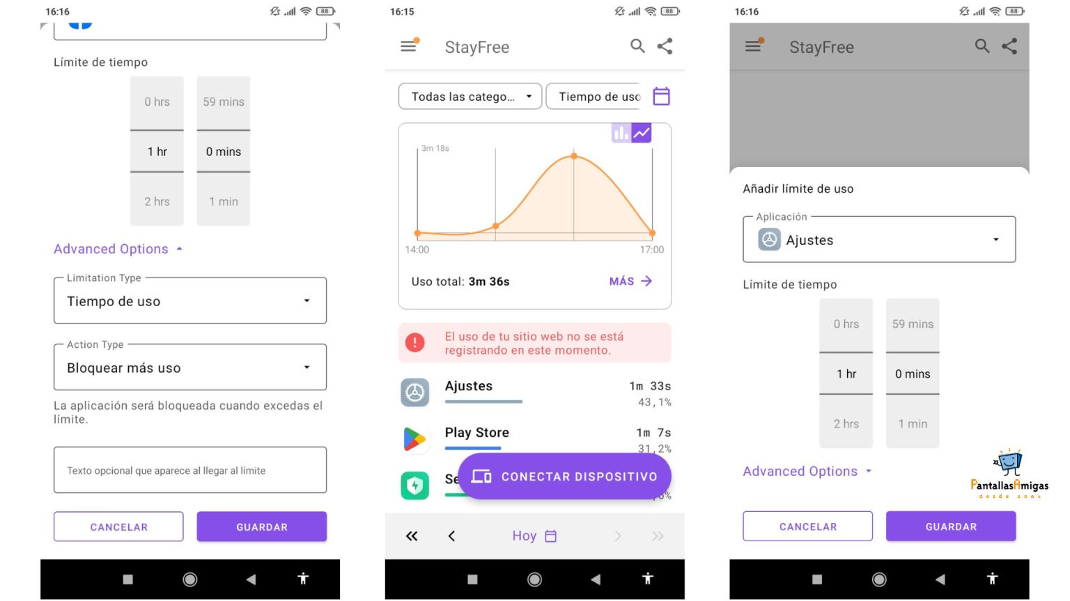 StayFree, una aplicación para controlar el uso del teléfono móvil
